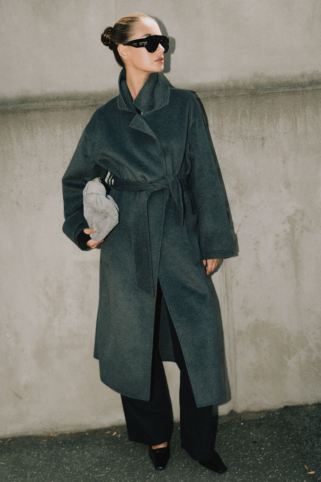 Sylvie Oversized Coat - Charcoal – RAEF The Label
