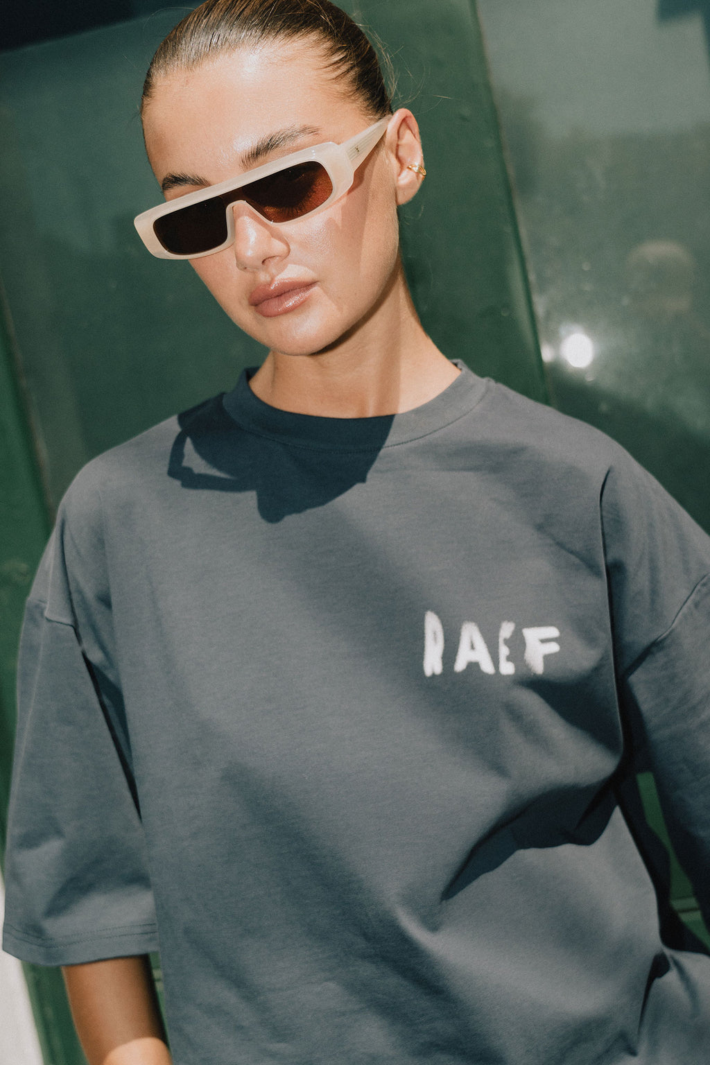 Blurred Raef Tee - Washed Black – RAEF The Label